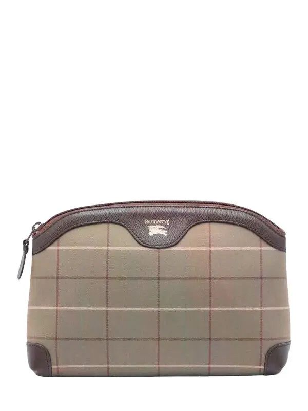 Burberry Vintage Check Canvas Clutch - Brown