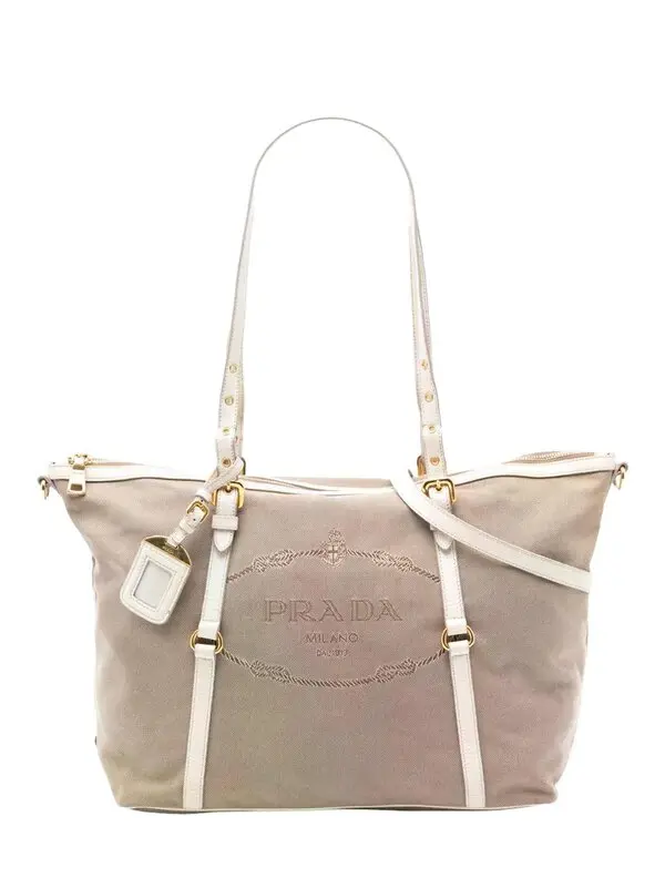 Prada Canapa Logo Satchel - Brown