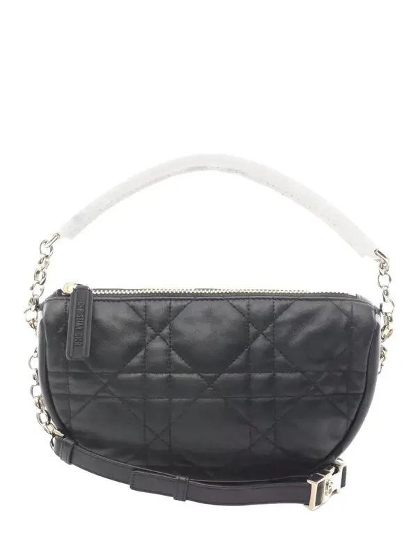 Dior 2022 Small Lambskin Cannage Vibe Hobo Satchel - Black