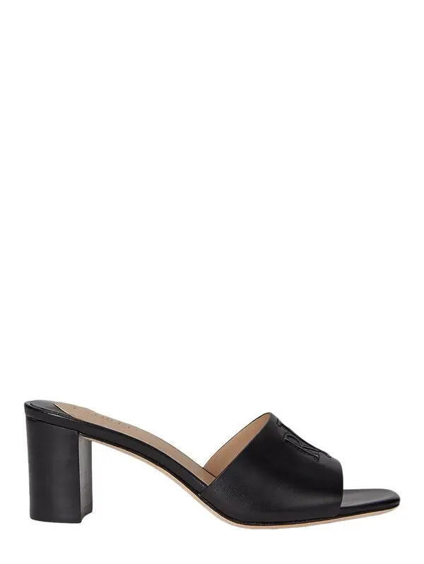 Ralph Lauren Everley Leather Sandal - Black