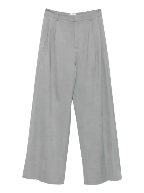 TELA Pleated Wide-leg Trousers - Grey