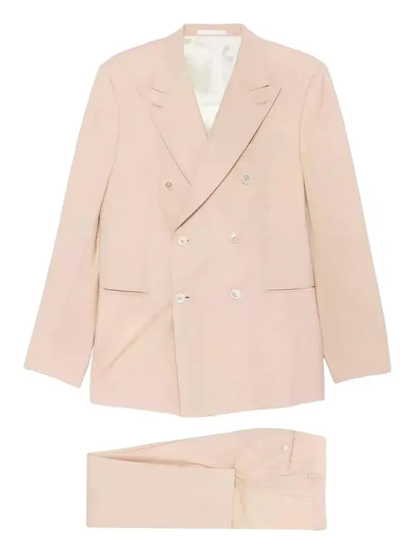 Caruso Double-breasted Suit - Neutrals