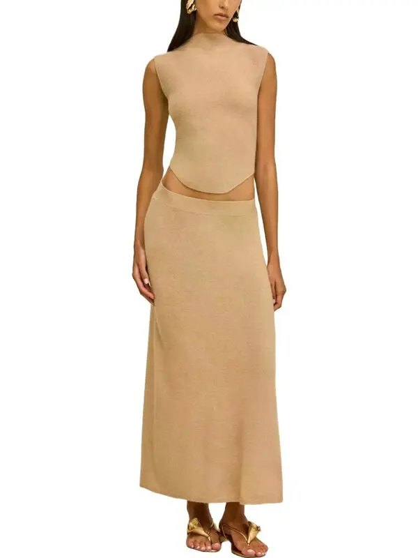 Cult Gaia Romma High-neck Knit Vest - Neutrals