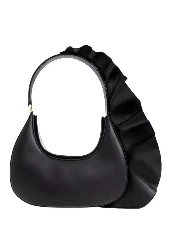 Cult Gaia Ruffled Hobo Bag - Black