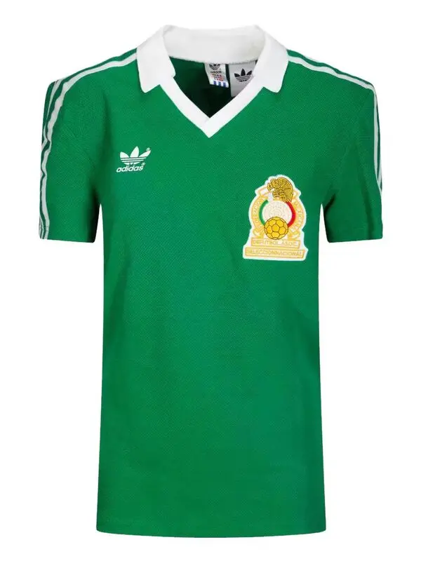 Adidas Striped V-neck Top - Green