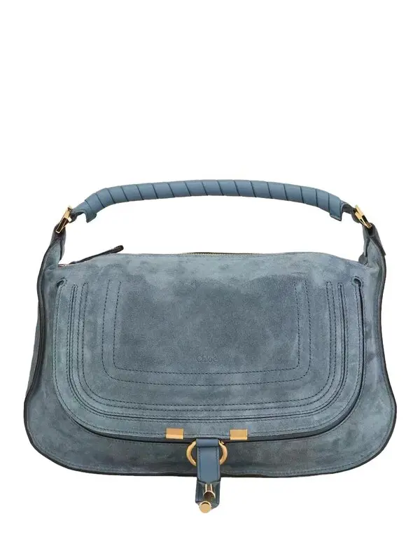 Chloé Small Marcie Leather Shoulder Bag - Blue