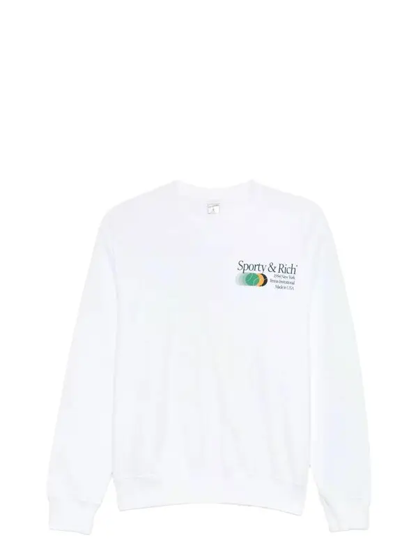 SPORTY & RICH Invitational Crew-neck Sweatshirt - White