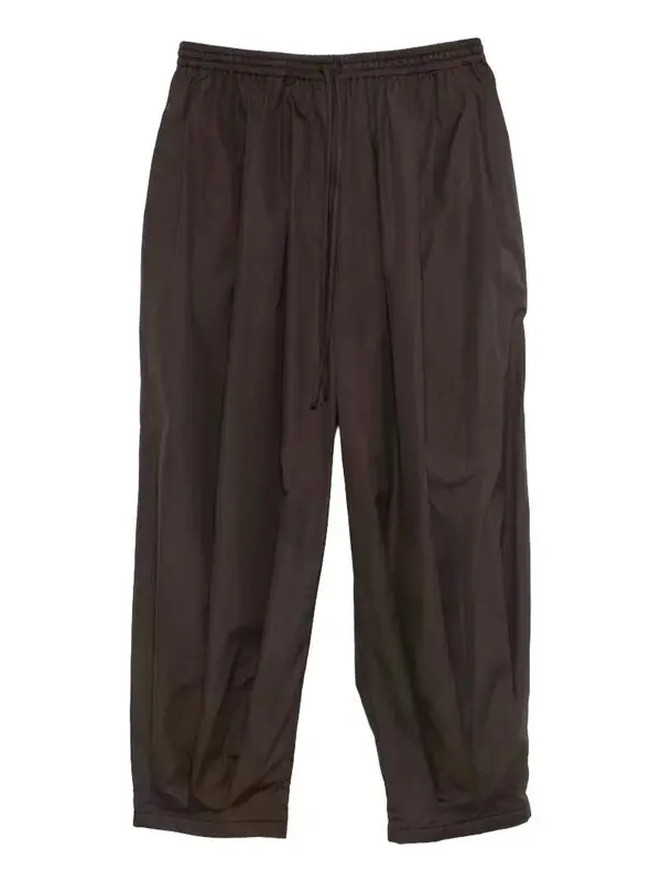 Mark Kenly Domino Tan Paily Drawstring Trousers - Brown