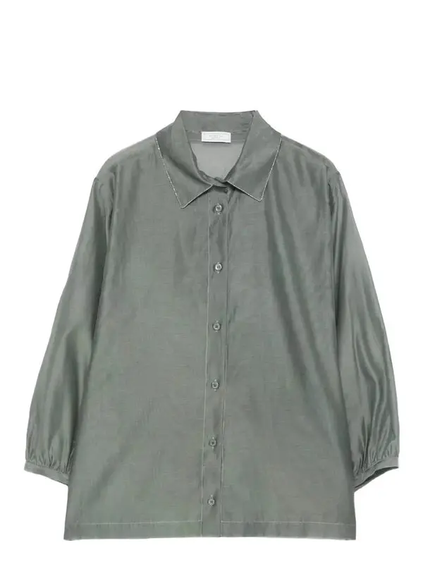 Peserico Button Sleeve Shirt - Green