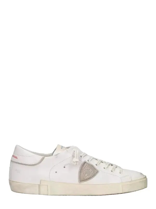 Philippe Model Panelled Leather Sneakers - White