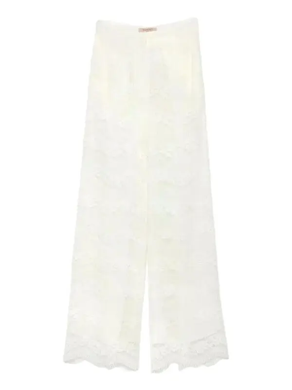 TWINSET Lace Trousers - White