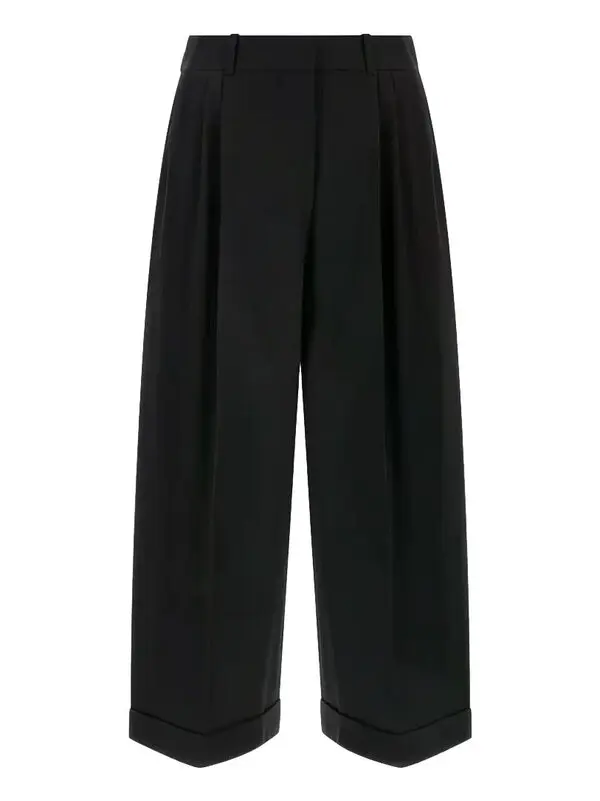 THE ROW Lior Pleated Trousers - Black