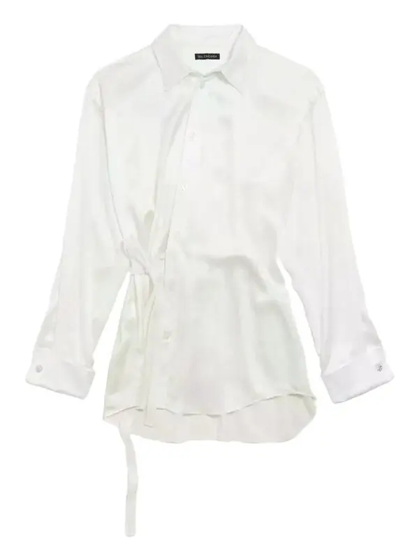 Balenciaga Tie-waist Shirt - White