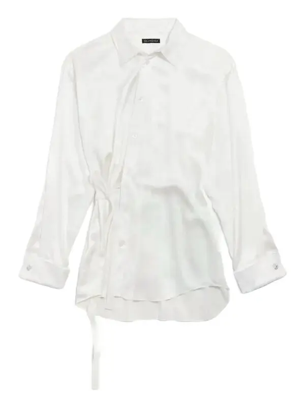Balenciaga Tie-waist Shirt - White