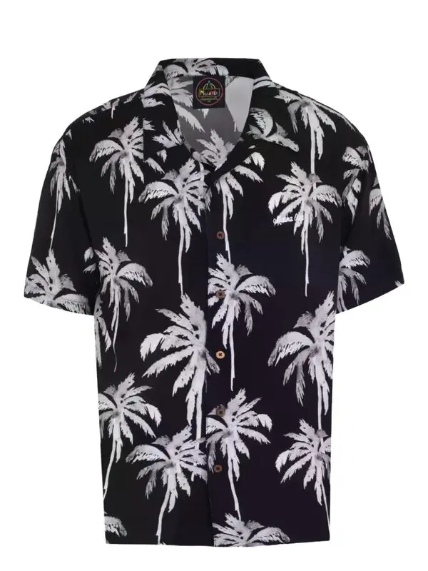 MAUNA KEA Palm-print Shirt - Black
