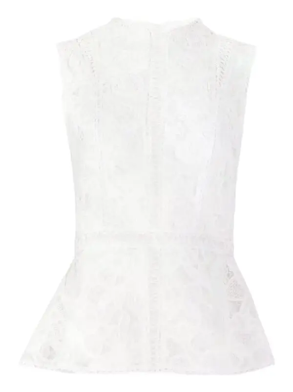Costarellos Niva Guipure Lace Top - White