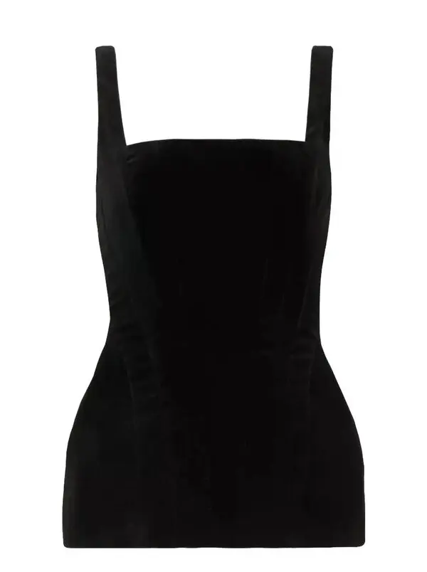 Costarellos Velvet Bustier - Black