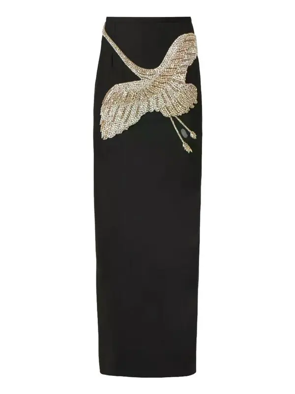 Costarellos Nirvelli Crystal-embellished Maxi Skirt - Black
