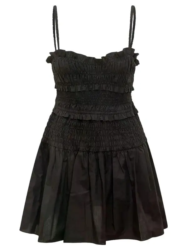 Michael Kors Smocked Mini Dress - Black
