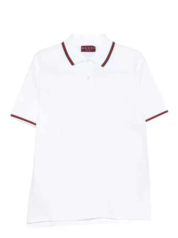 Gucci Striped-detail Polo Shirt - White