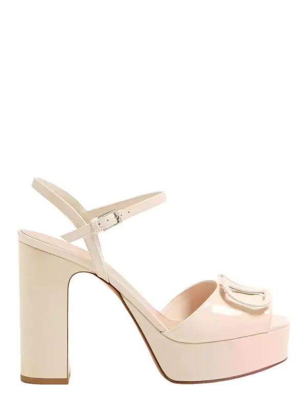 Valentino Garavani Vlogo Platform Sandals - Neutrals