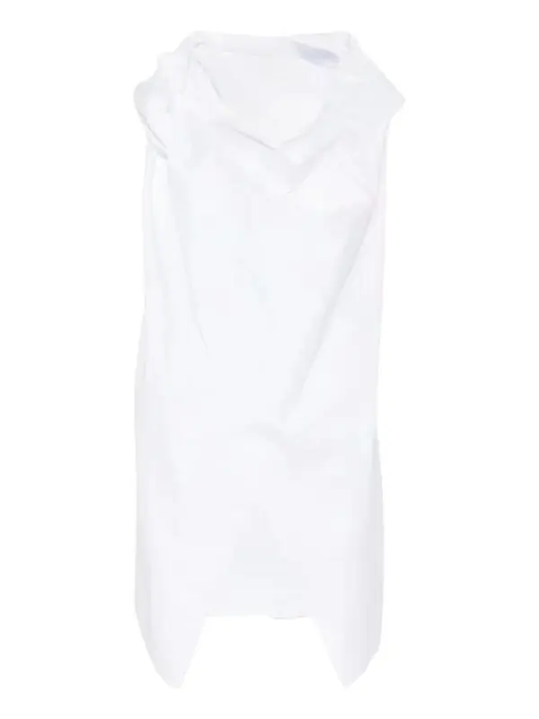 NICCOLO PASQUALETTI Draped Asymmetric Top - White