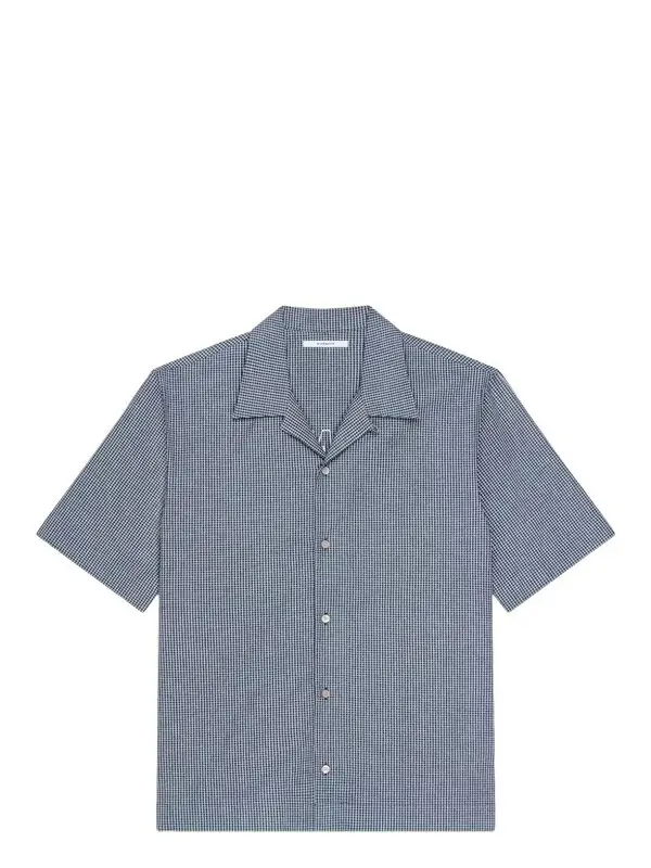 Givenchy Checked Shirt In Cotton With Paris Embroidery - Blue