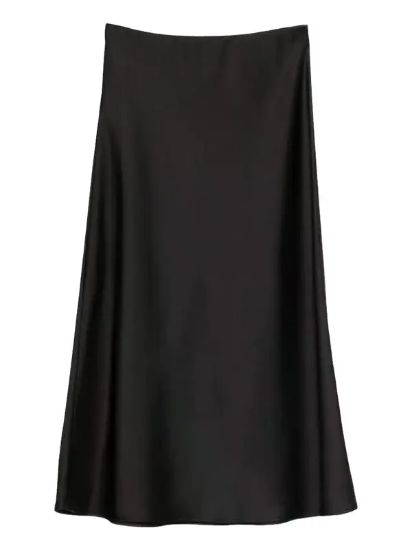 Imperial Elasticated Midi Skirt - Black