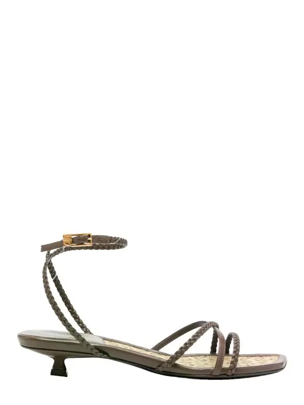 SERGIO ROSSI Braided-strap Sandals - Brown