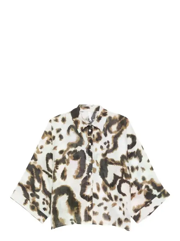 Imperial Patterned Short Sleeve Shirt - Neutrals