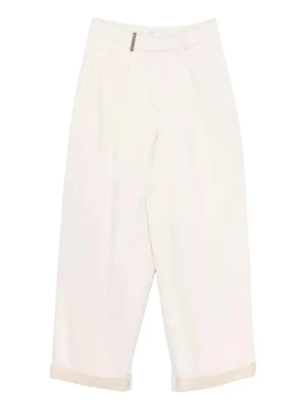 Peserico Cuffed Trousers - Neutrals