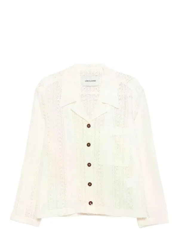 LOW CLASSIC Lace Button Shirt - Neutrals
