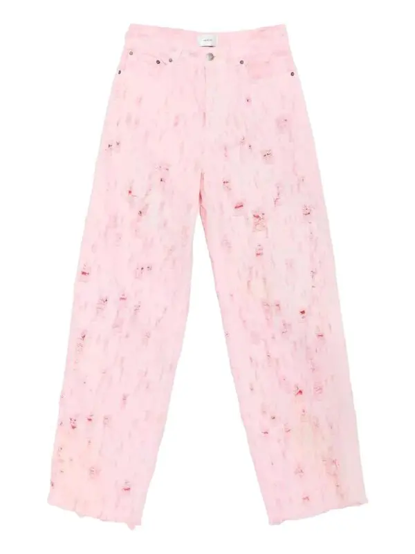 HAIKURE Bethany Bull Distressed Jeans - Pink