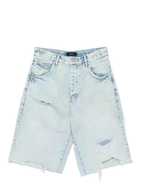 PURPLE BRAND Blowout Wide-leg Shorts - Blue