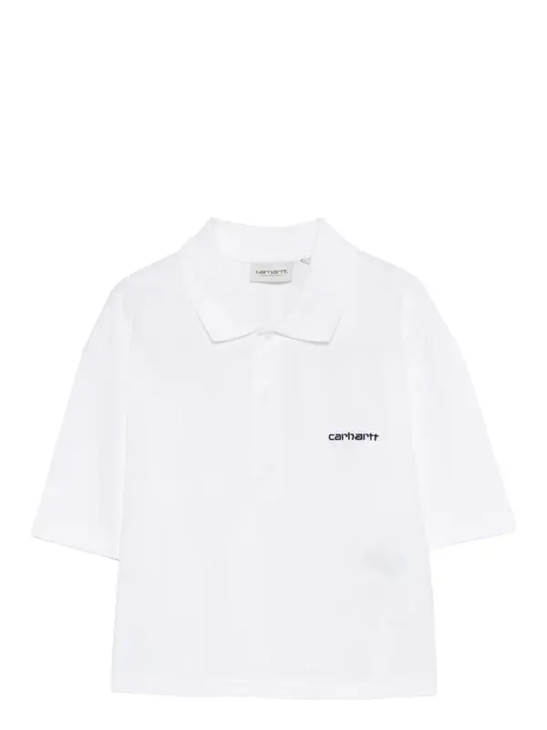 Carhartt Work In Progress Logo-embroidered Polo Top - White