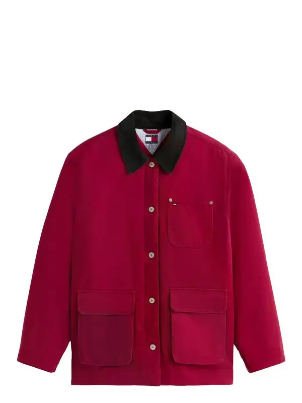 Tommy Hilfiger Corduroy-collar Jacket - Red