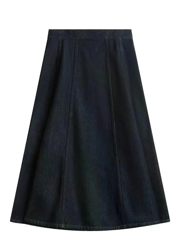 Tommy Hilfiger A-line Panelled Midi Skirt - Blue