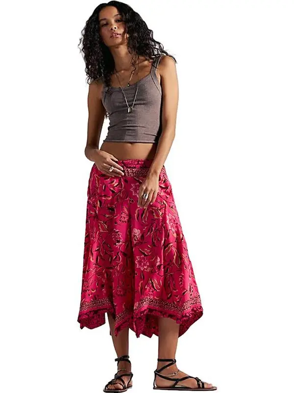 Free People Sweet Reaction Pull-on Wide-leg Crop Pants - Pink Combo