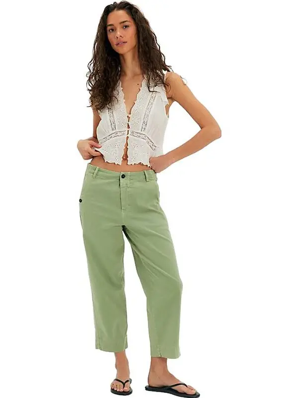 Closed Rovean Cropped Chinos - Ivy Green