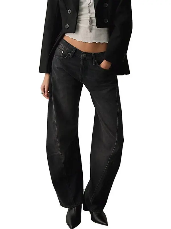 Free People Fable Low-rise Twisted Seam Jeans - Overdrive