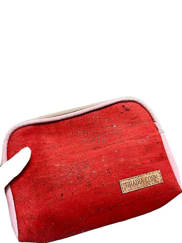TIRADIA CORK Sidekick Pouch Bag - Pink/red
