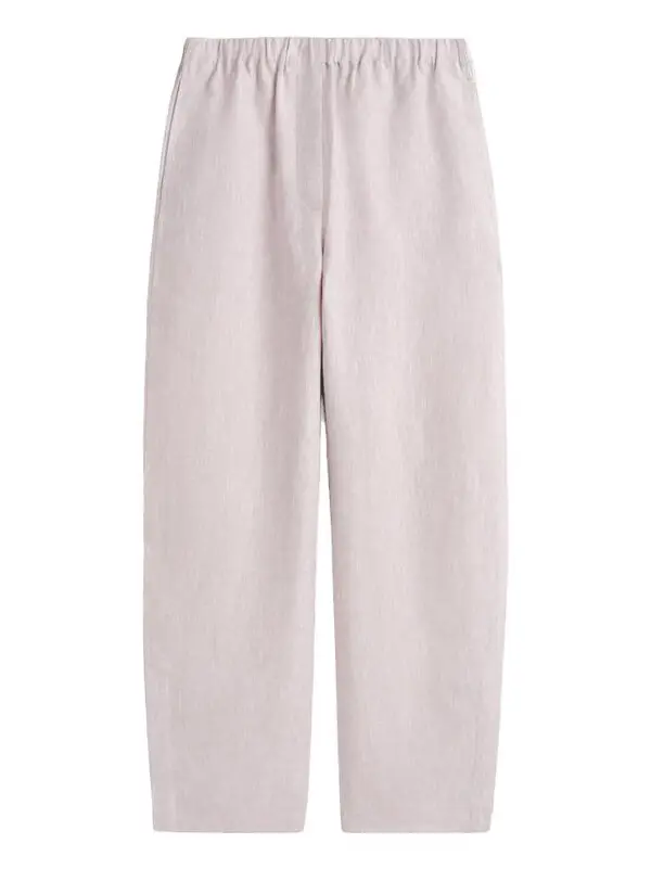 Cos Elasticated Linen Barrel-leg Pants - Pink