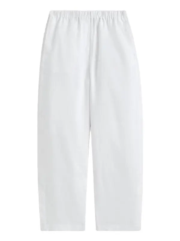 Cos Elasticated Barrel-leg Pants - White