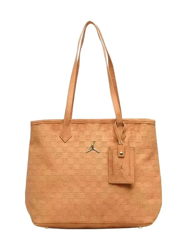 JORDAN Monogram Pattern Tote Bag - Brown