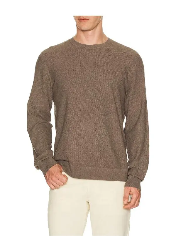 Theory Riland Crew Neck Sweater - Brown