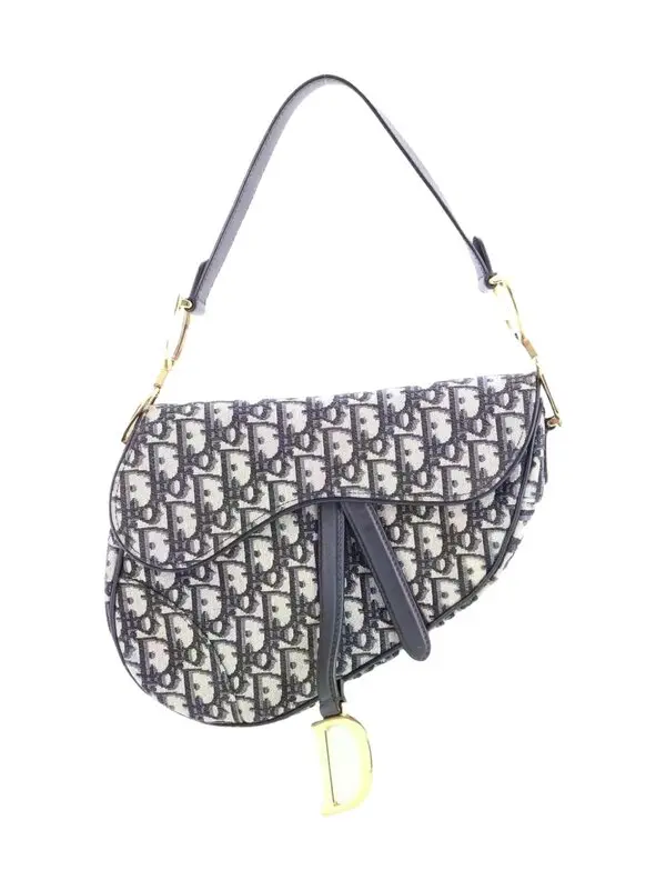 Dior Saddle Handbag Oblique Canvas Shoulder Bag - Blue