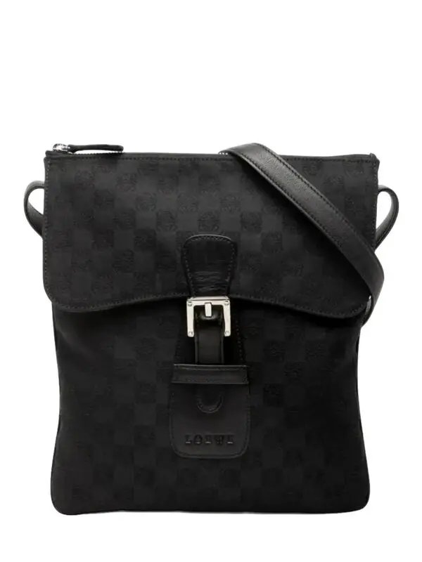 Loewe Anagram Canvas Crossbody Bag - Black