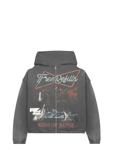 FREE REFILLS Kings Zip-up Hoodie - Grey