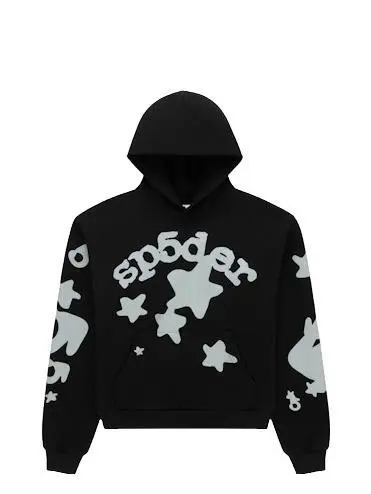 SP5DER Reflective Beluga Hoodie - Black