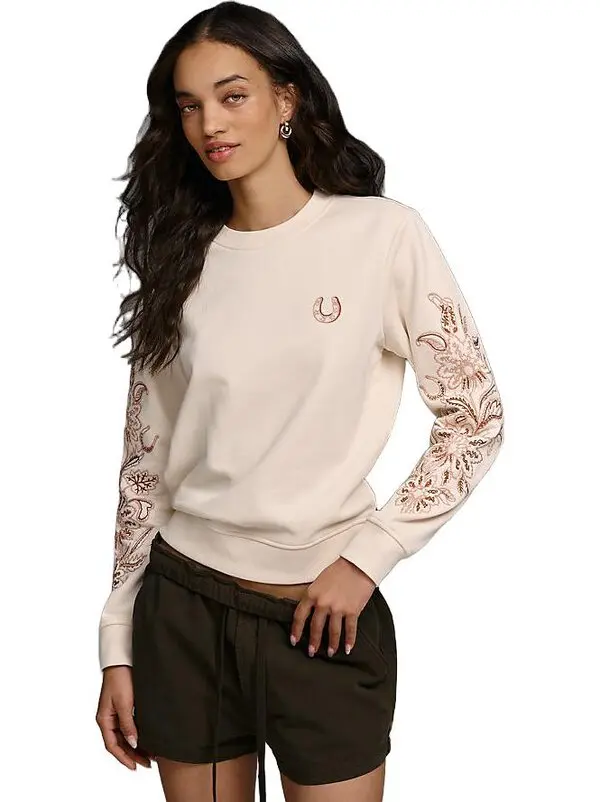 Scotch & Soda Embroidered Sweatshirt - Eggnog